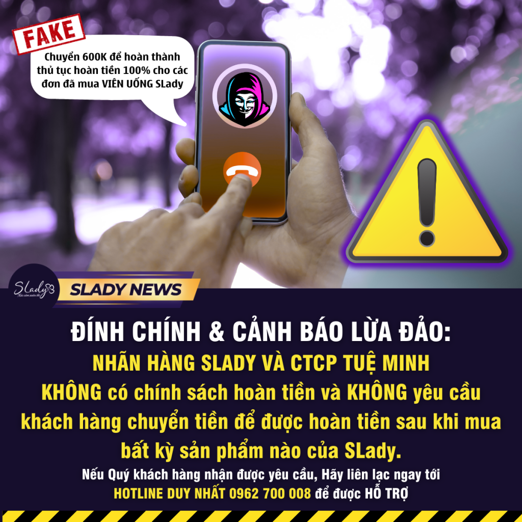 [THÔNG BÁO KHẨN] CẢNH BÁO LỪA ĐẢO MẠO DANH NHÃN HÀNG SLADY